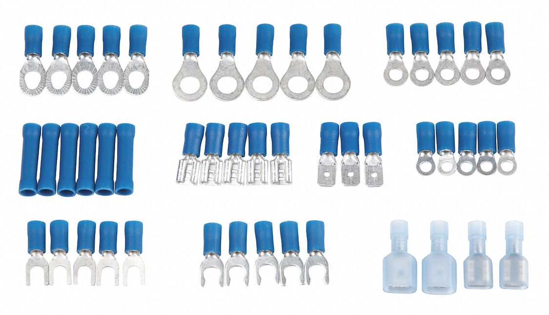 Assorted Terminal Kit,14 to 16 AWG,PK48 - Grainger