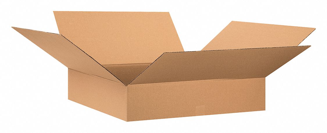 Flat Corrugated Boxes,28x28x6",PK10 - Grainger