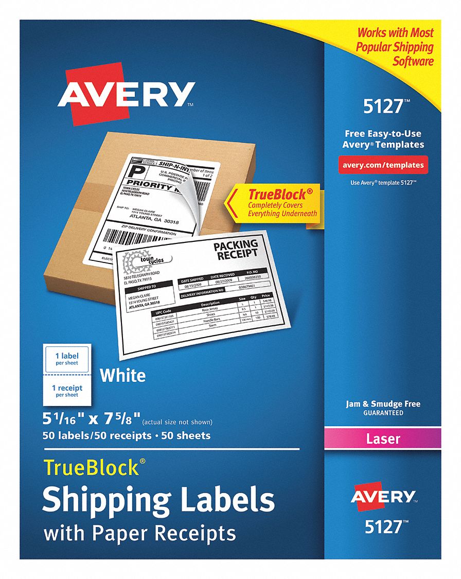 Precut Label Sheet, PK 100 - Grainger
