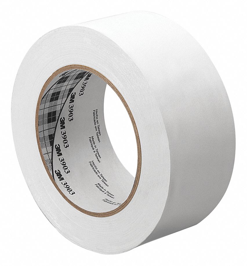 3M, Vinyl Duct Tape,White,8"x50 yd. - 50RZ25|3903WHITE - Grainger