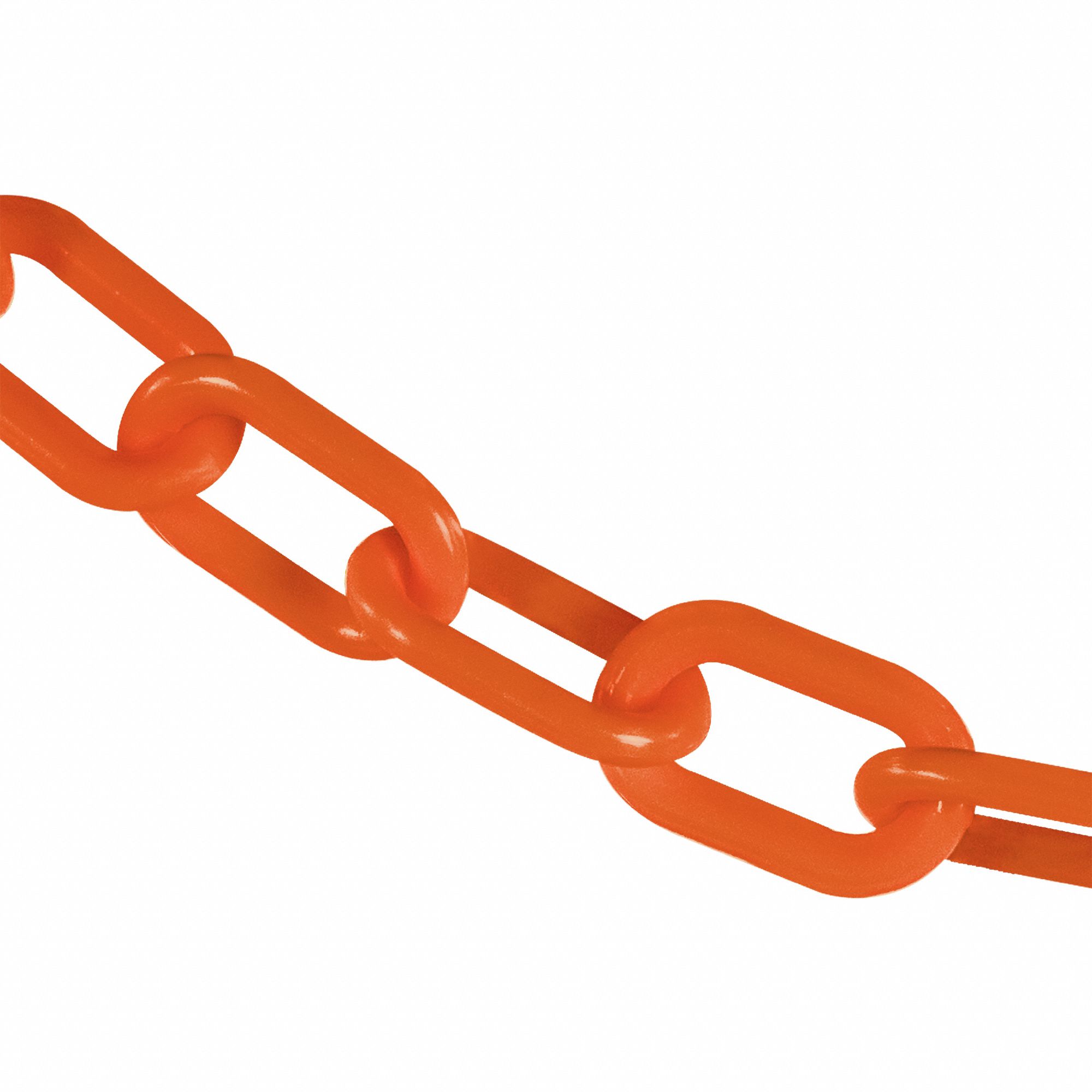 25 ft Lg, Orange, Plastic Chain - 55EC66|51012-25 - Grainger