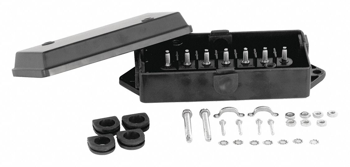 ABS Electrical Junction Box,7 Terminals - Grainger