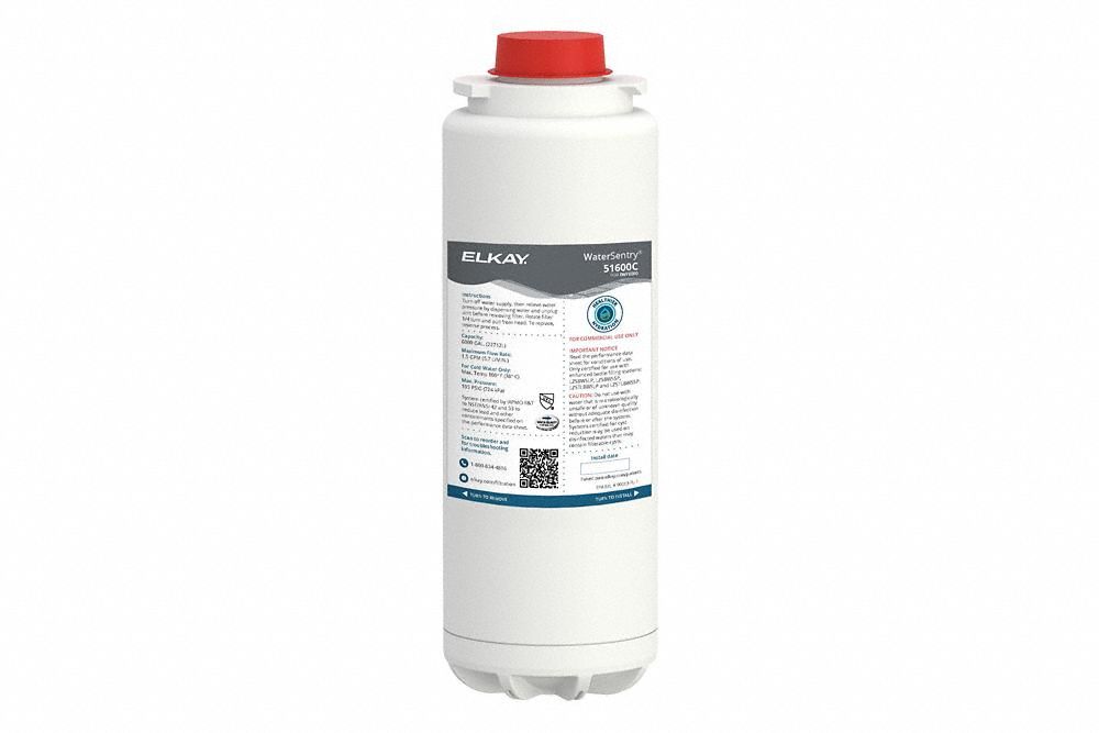 ELKAY, 1 micron, 1.5 gpm, Quick-Connect Water Filter - 797LP0|51600C ...