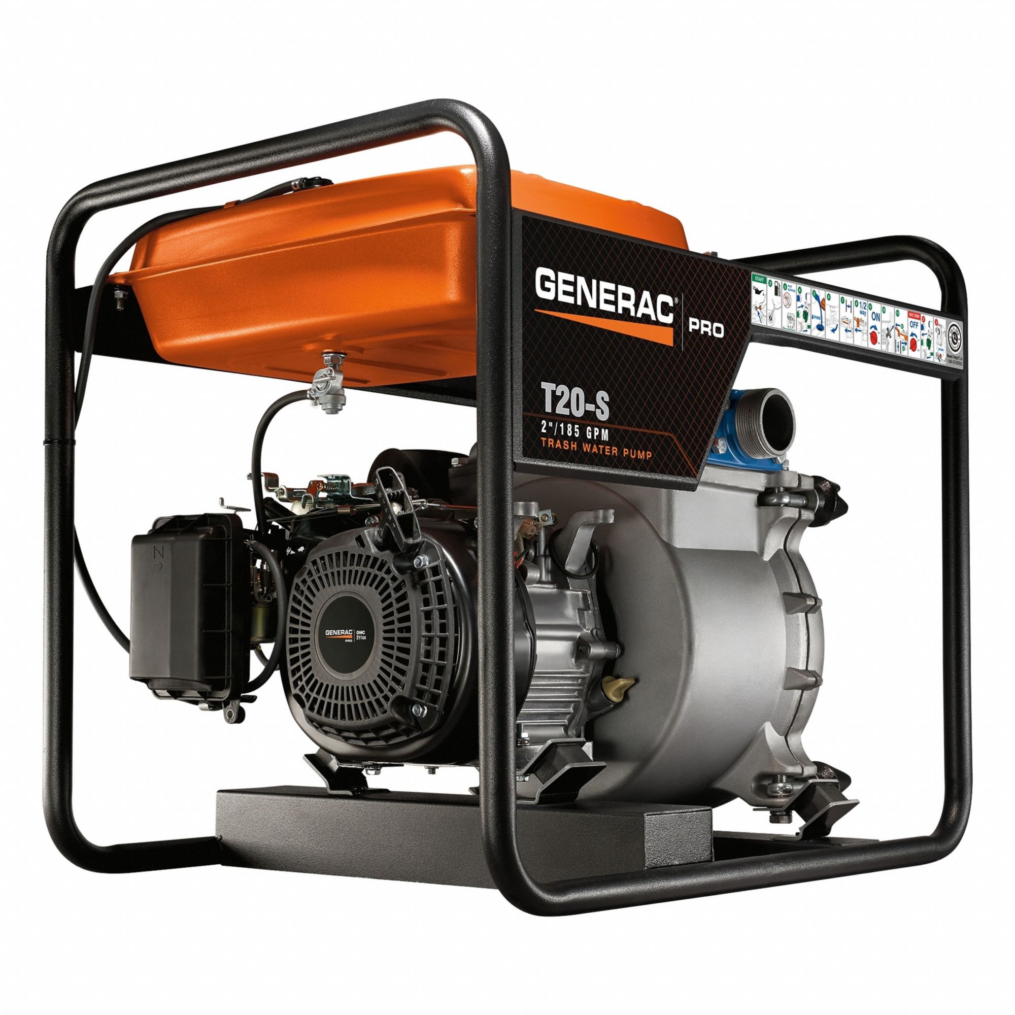 GENERAC, 2 in MNPT, 2 in MNPT, Engine Driven Pump - 855ZA6|T20 - Grainger