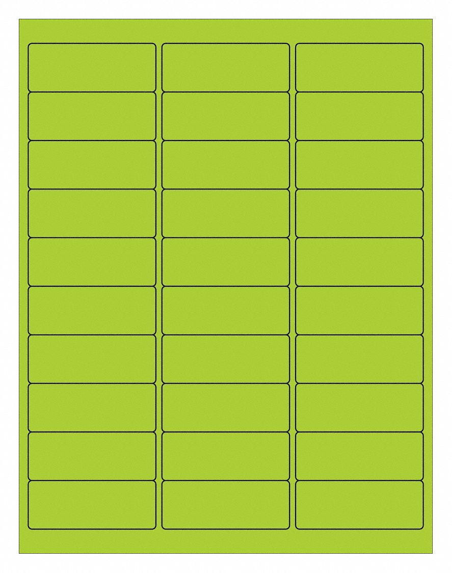 TAPE LOGIC, Laser Label,Rectangle,2 5/8x1",PK3000 - 51DG10|LL173GN ...