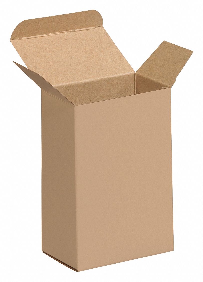 Kraft, 3 1/2 in Inside Lg, Carton,Rev Tuck,3 1/2x2 1/2x5 1/2",PK250 ...