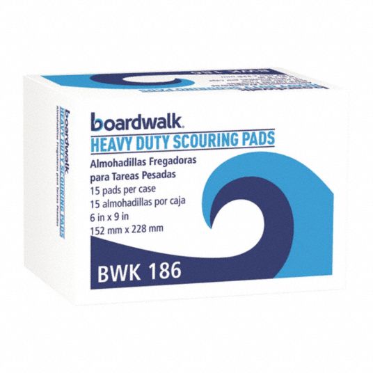 PREMIERE PADS, Fiber/Mineral/Resin, 9 in Lg, Heavy Duty Floor Scouring ...