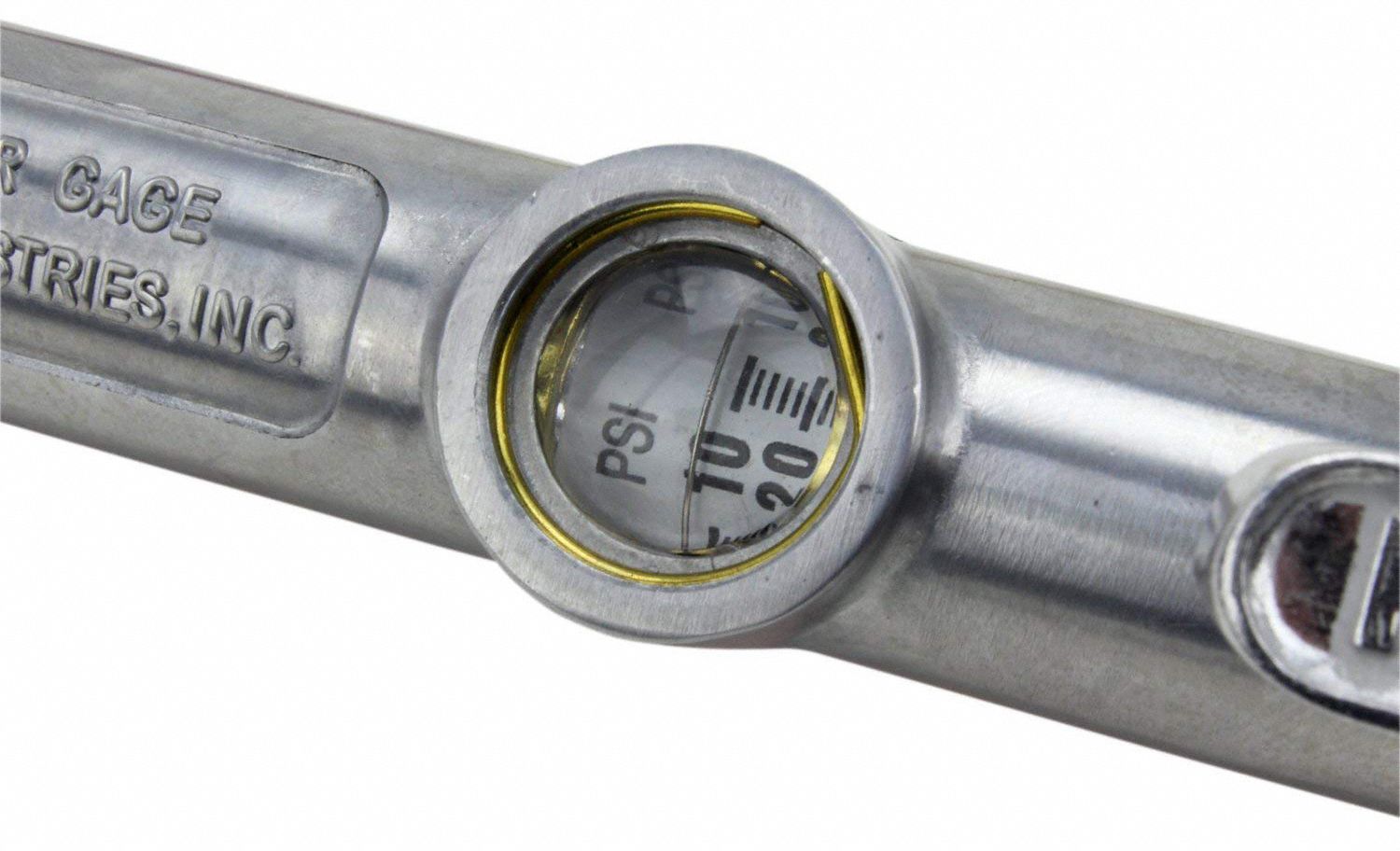 MILTON Dual Head Tire Inflator Gauge: 10 to 160 psi, Aluminum, 15 in, 1 ...