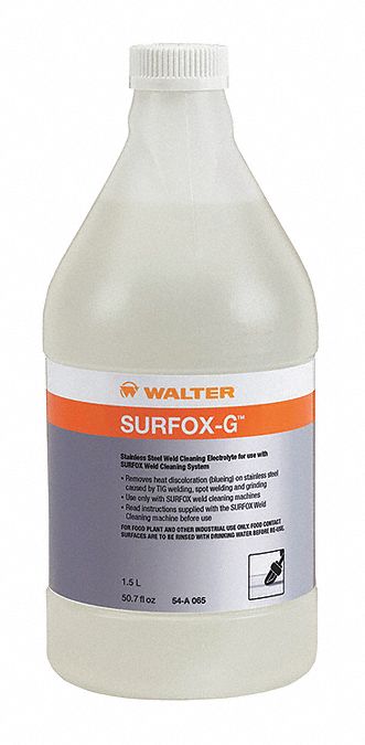 WALTER SURFACE TECHNOLOGIES WELD CLEANER,TIG,SURFOX-G,1.5 L - Weld ...