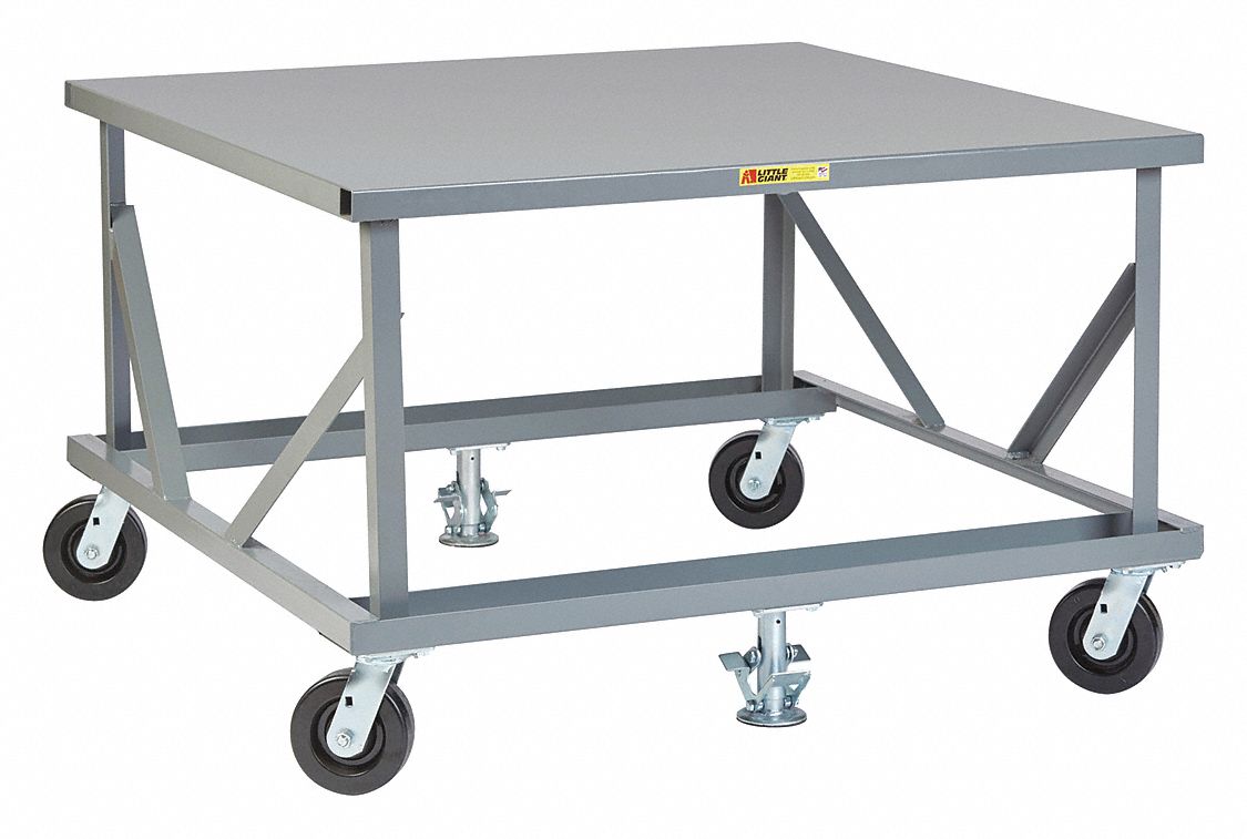 LITTLE GIANT, Mobile Pallet Stand,Floor Locks,48x48 - 51KY74|PDFS4848 ...
