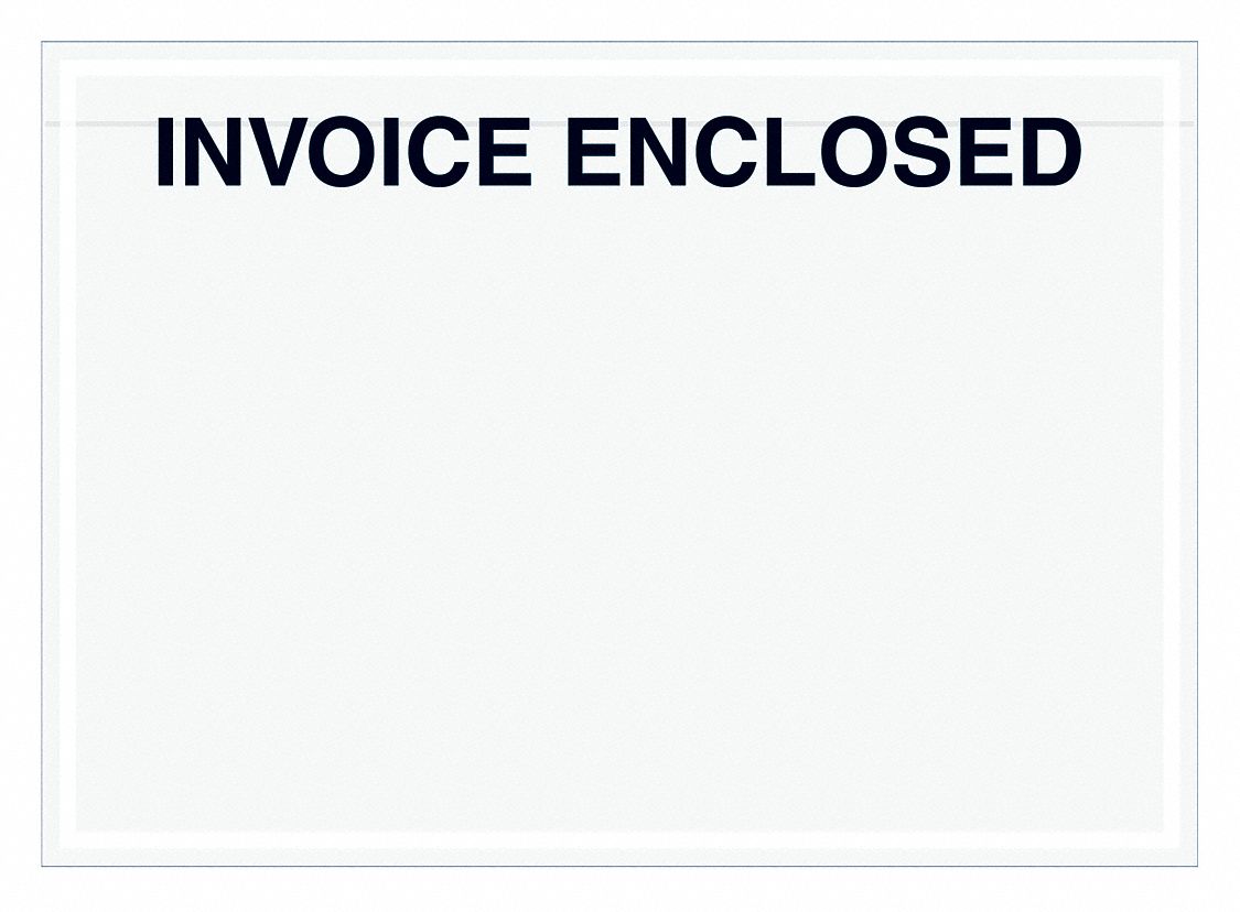 TAPE LOGIC, 5 in x 7 in, Invoice Enclosed, InvoiceEnclosedEnvelopes,7x5 ...