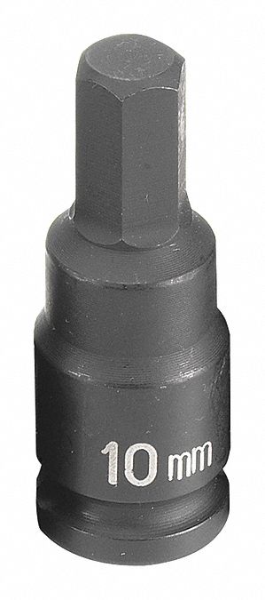 Socket,10mm,3/8"D,Impact,Hex Male, Socket,10mm,3/8"D,Impact,Hex Male ...