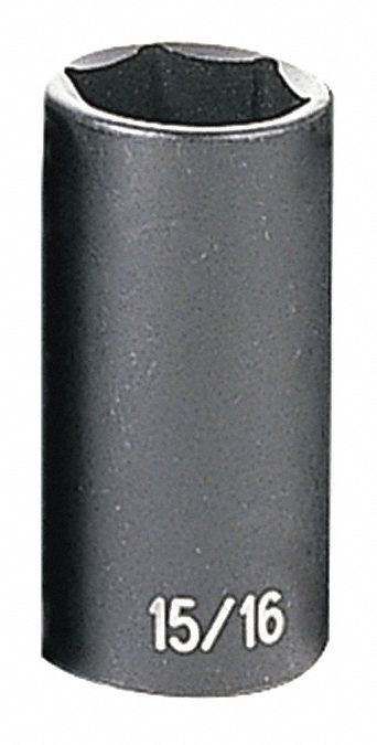 Impact Socket,15/16",3/8"D,6pt. D, Impact Socket,15/16",3/8"D,6pt. D ...