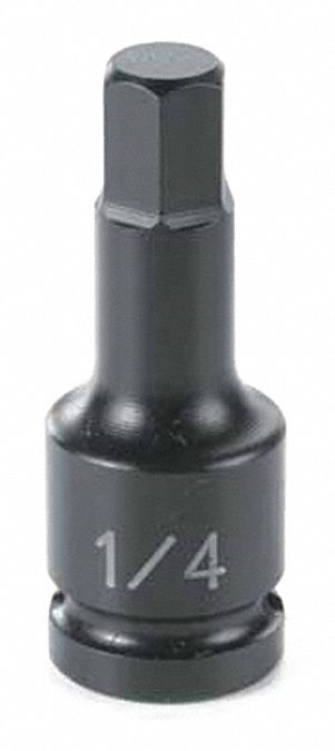 Socket,4mm,1/4"D,Impact,Hex M,Blk, Socket,4mm,1/4"D,Impact,Hex M,Blk ...