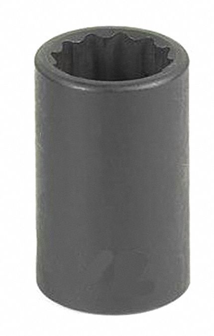 Impact Socket,9/16",3/8"D,12pt.,Black, Impact Socket,9/16",3/8"D,12pt ...