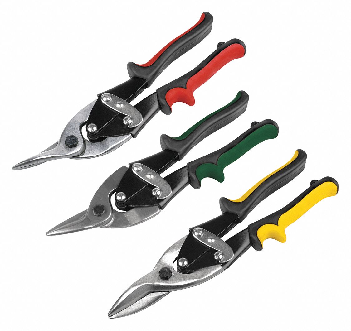 Aviation Tin Snip Set,3pc - Grainger