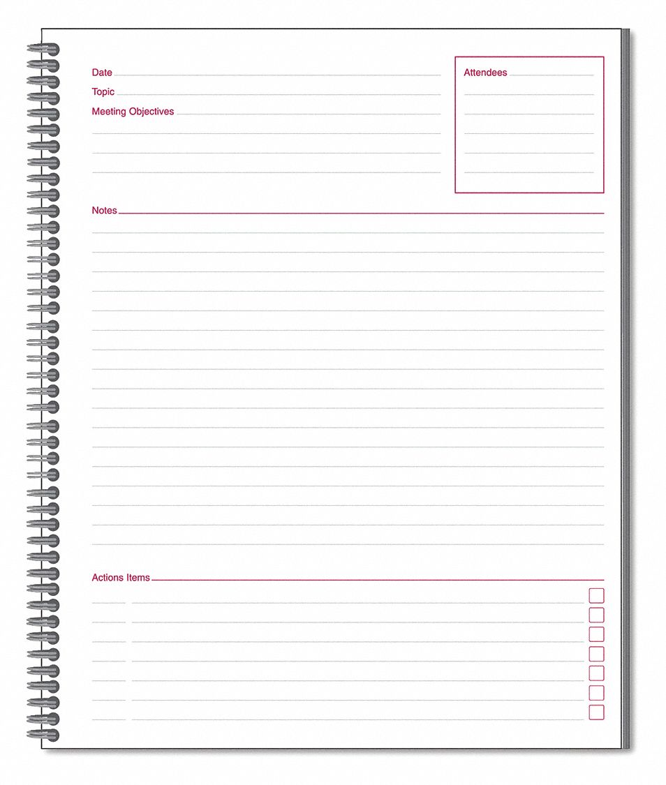 CAMBRIDGE, Notebook,Meetng,8-1/2"X11",Black - 51VC73|0613208 - Grainger