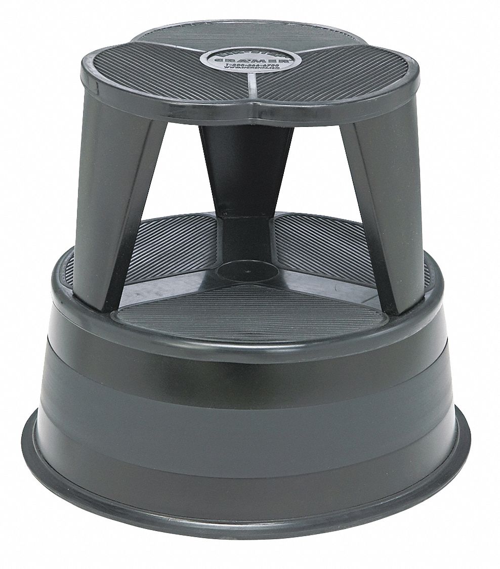 CRAMER, Unassembled, Step Stool,Steel,Rolling,Black - 51VF61|100192 ...