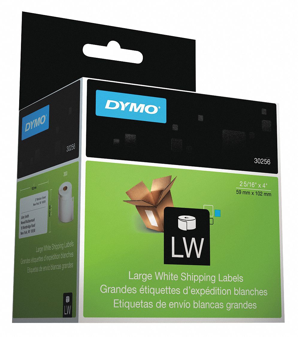 Shipping Label,300/Roll,2-5/16"x4",White - Grainger