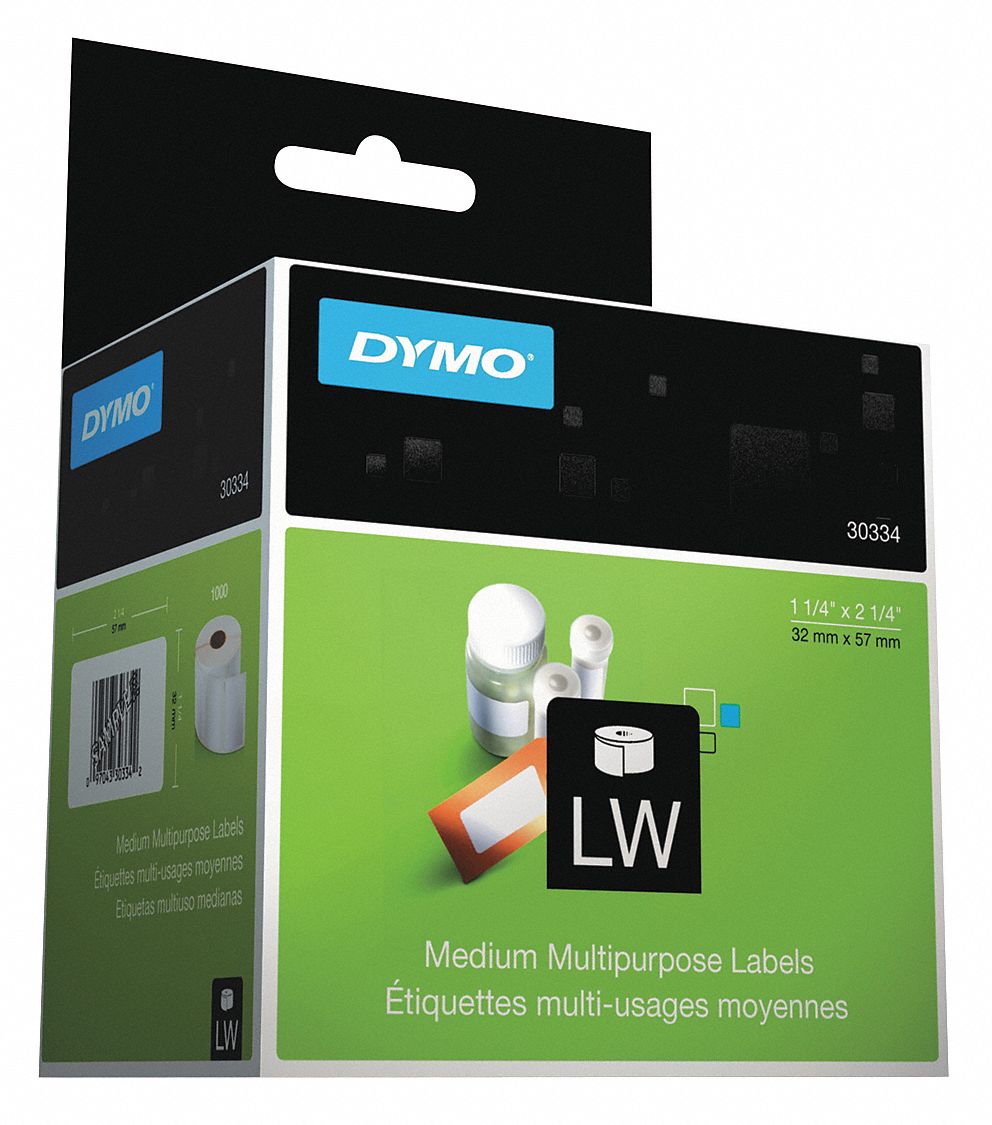 DYMO, Address Label,2.25x1.25",White,PK1000 - 51VM91|30334 - Grainger