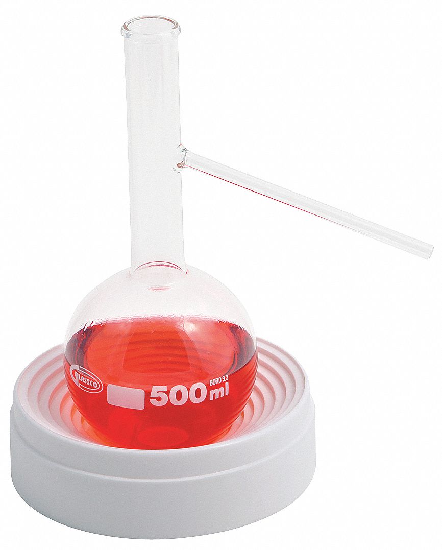 Borosilicate Glass, 125 mL Capacity - mL, Distilling Flask - 51WP32 ...