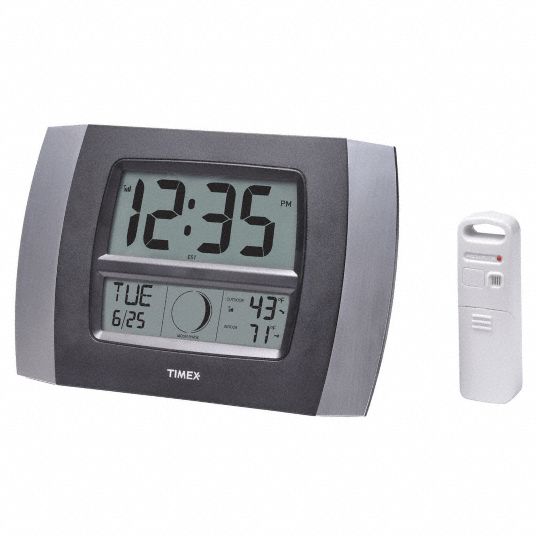 LCD, Electric Powered, Digital Clock - 51XJ67|75331T - Grainger