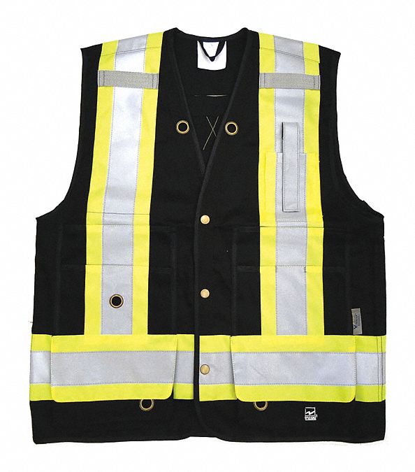 Surveyor Safety Vest,Black,M - Grainger