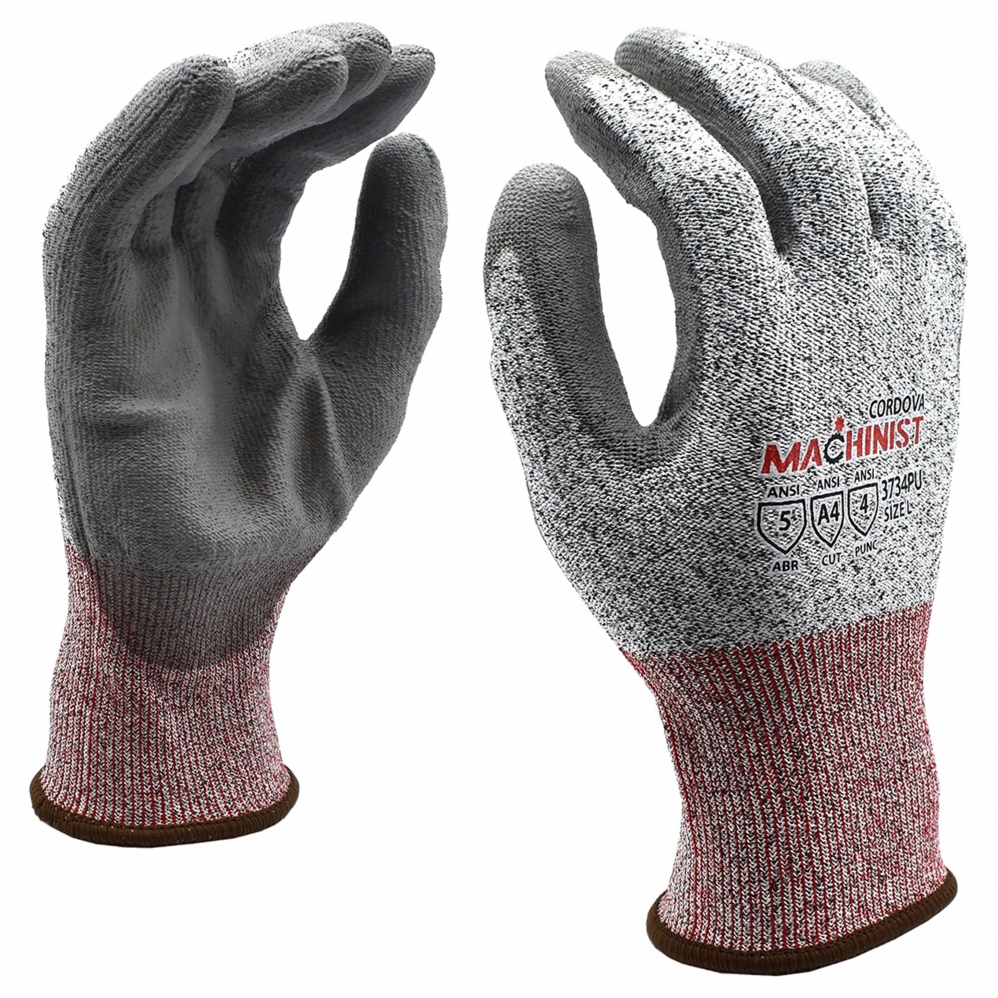 Cut Resistant Gloves,Gray,Cut LevelA4,PR - Grainger