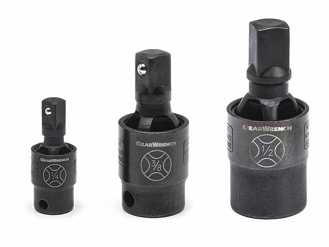 GEARWRENCH, Impact Universal Joint Set,3 pcs.,Pinless - 527F71|84960 ...