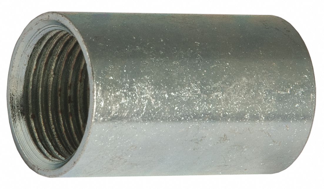 RACO Threaded Coupling: Steel, 1/2 in Trade Size, 1 3/4 in Overall Lg ...