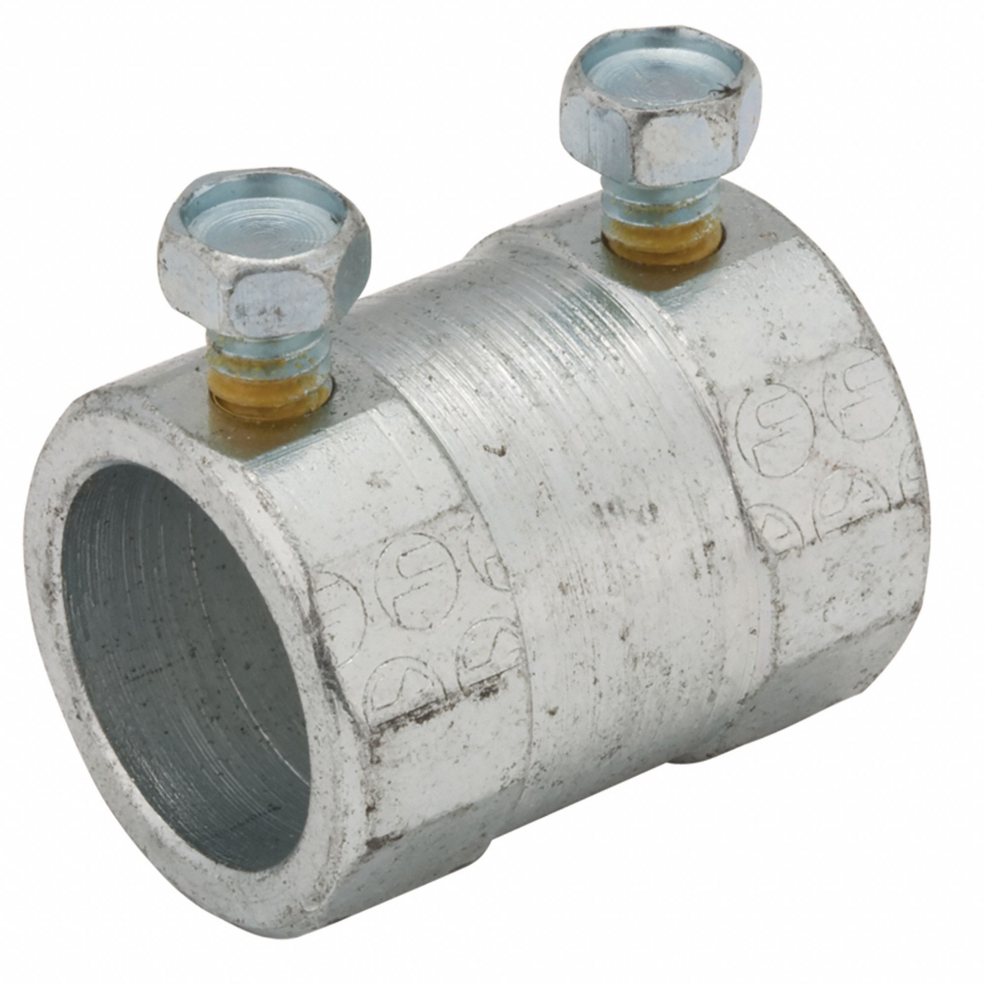 RACO Set Screw Coupling: Steel, 3/4 in Trade Size, 1 1/2 in Overall Lg ...