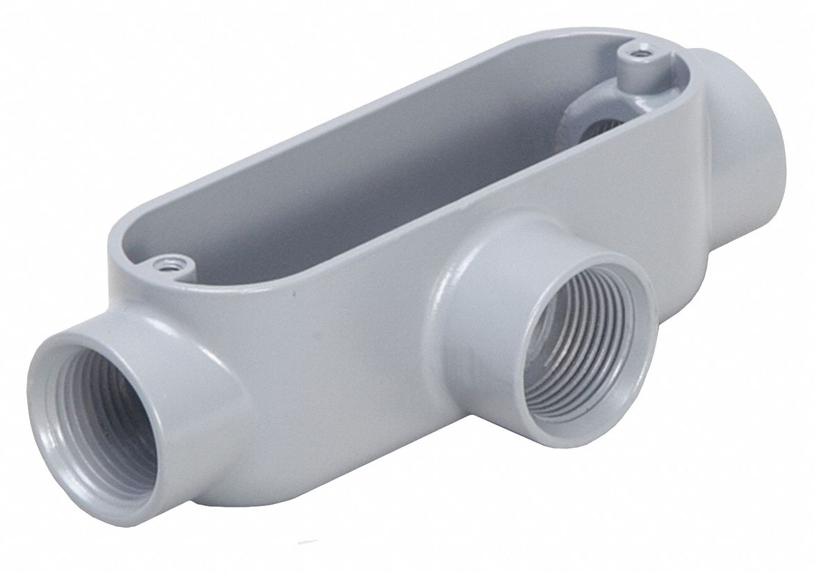 RACO Conduit Outlet Body: Aluminum, 1 1/4 in Trade Size, T Body, 30.8 ...