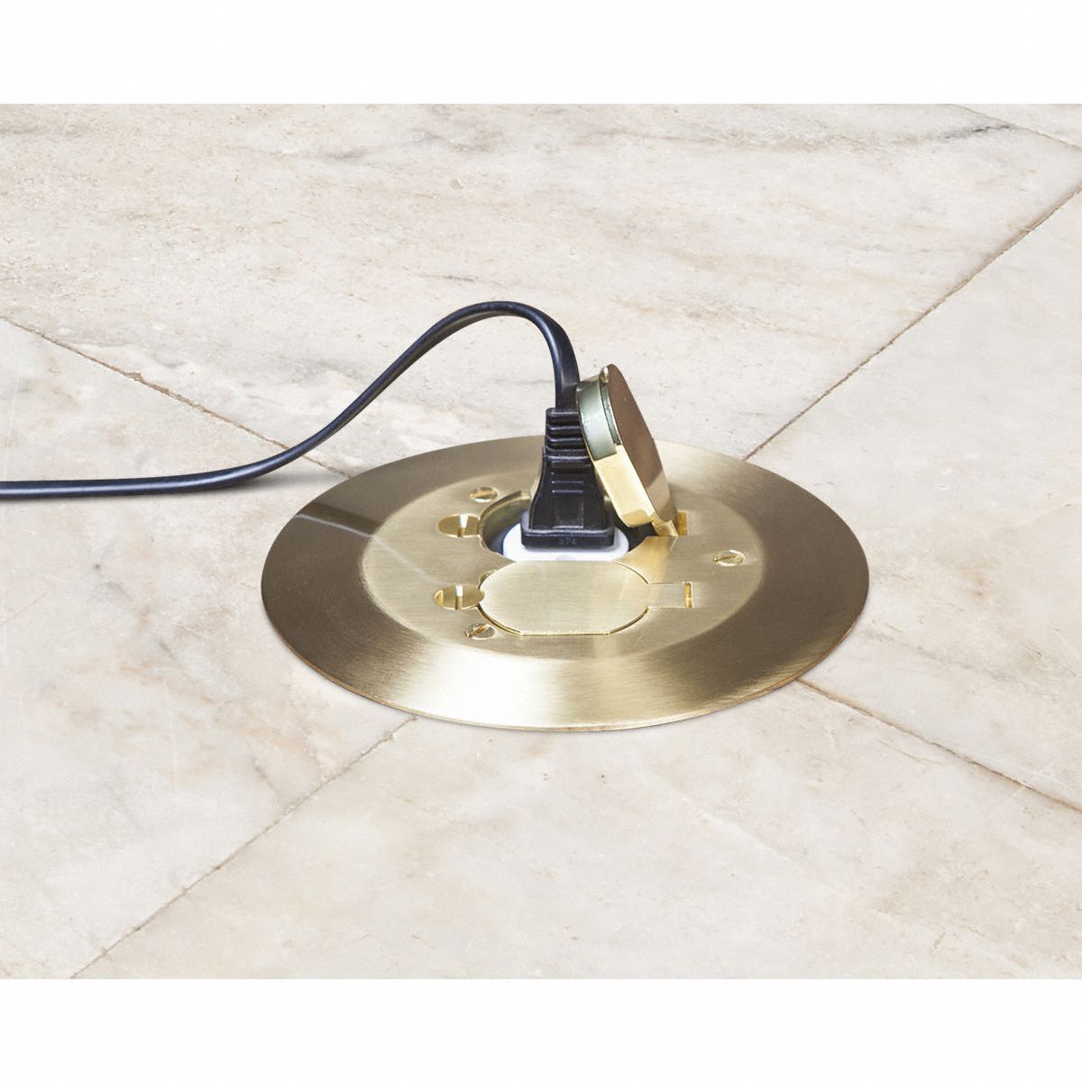 RACO Floor Box Cover: Round, 6 1/4 in Lg, 6 1/4 in Wd, Floor Box ...