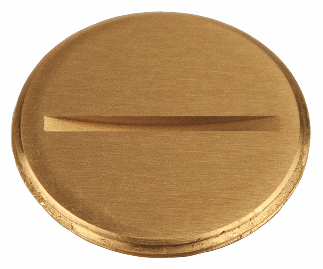 RACO, Round, Brass, Flush Replacement Plug - 52AW84|6226 - Grainger