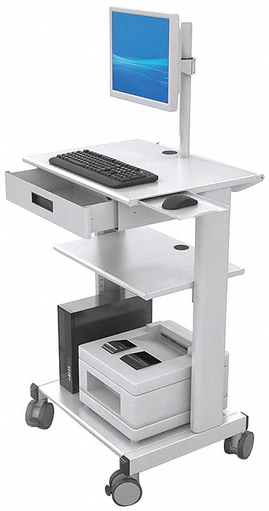 AFC INDUSTRIES, Steel, (2) Swivel/(2) Swivel with Brake, Mobile Medical ...