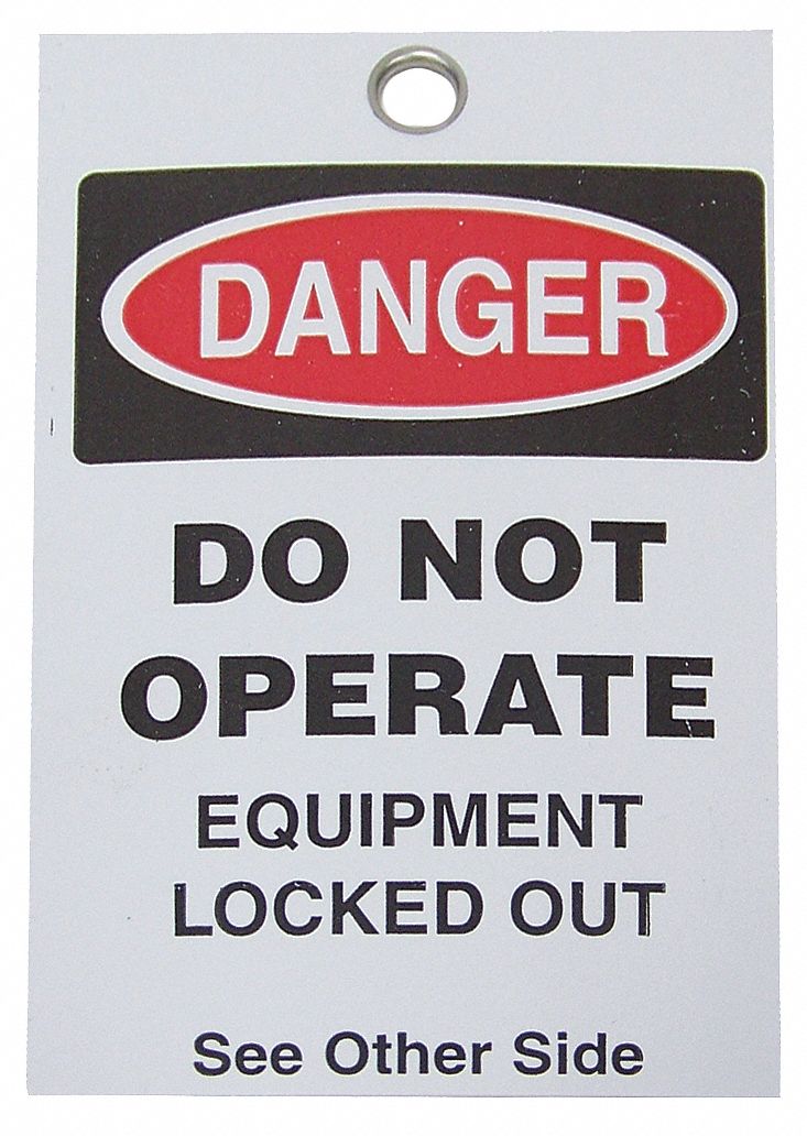 BADGER TAG & LABEL CORP, Danger, Polyester/Vinyl, Self-Laminating ...