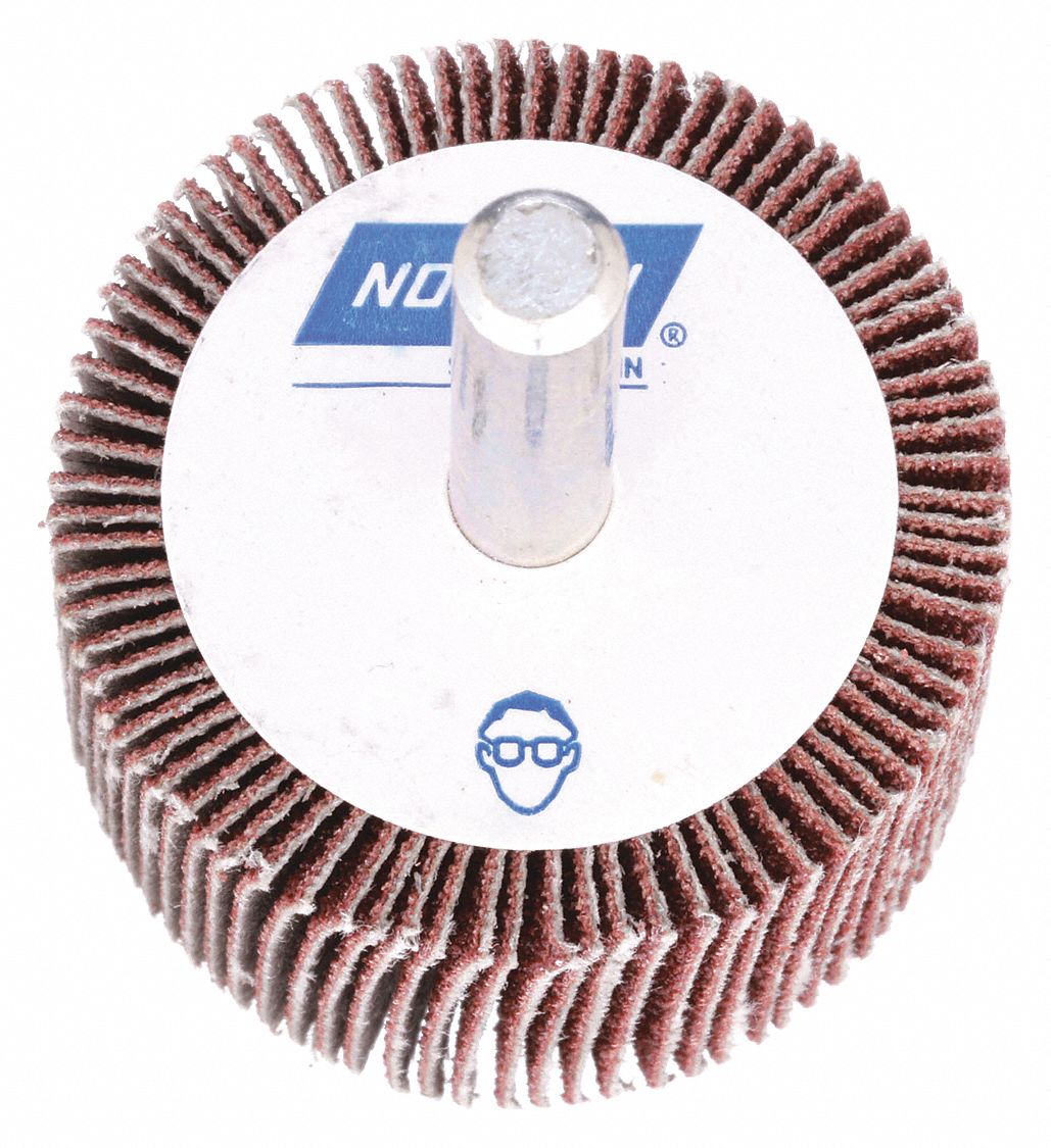 WESTWARD, 1 1/2 in Dia x 1 in W, 1/4 in Straight-Shank, Mounted Flap ...