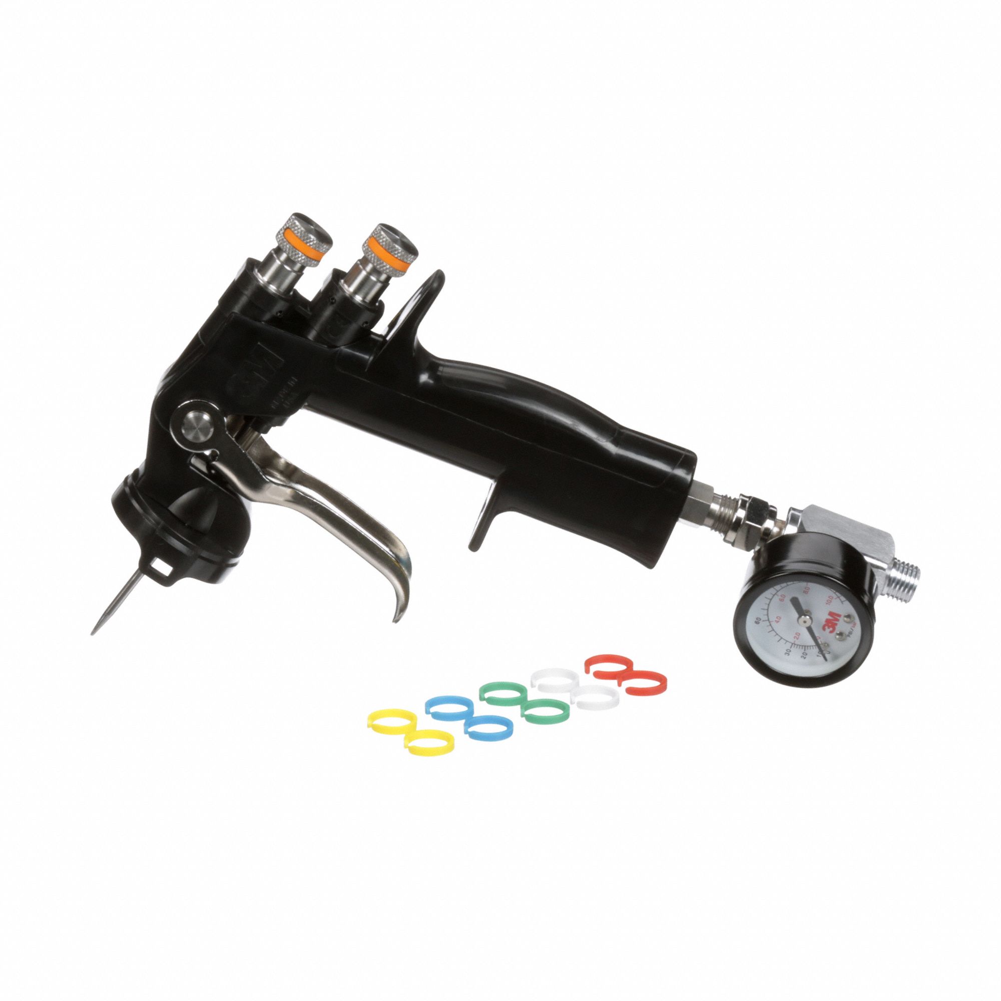 3M HVLP Spray Gun: Pressure, 13 cfm @ 20 psi, Variable Nozzle Size, 10 ...