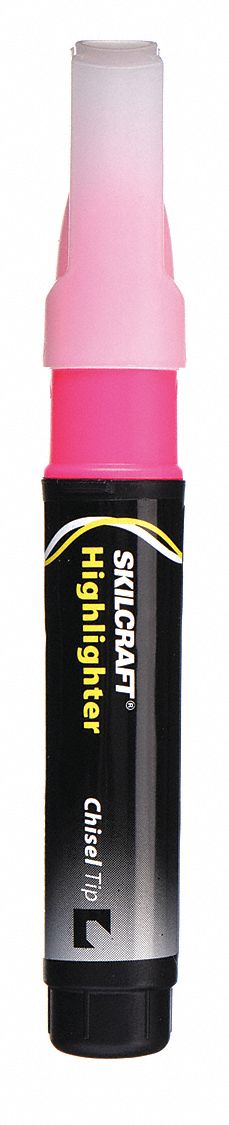 ABILITY ONE, Pink, Chisel, Highlighter - 52CE66|7520-00-460-7598 - Grainger