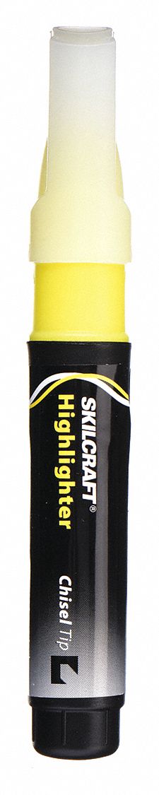 ABILITY ONE, Yellow, Chisel, Highlighter - 52CE68|7520-00-904-4476 ...