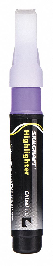 ABILITY ONE, Purple, Chisel, Highlighter - 52CE69|7520-01-510-5656 ...