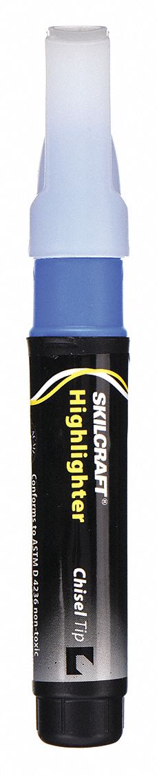 ABILITY ONE, Blue, Chisel, Highlighter - 52CE80|7520-01-159-1585 - Grainger