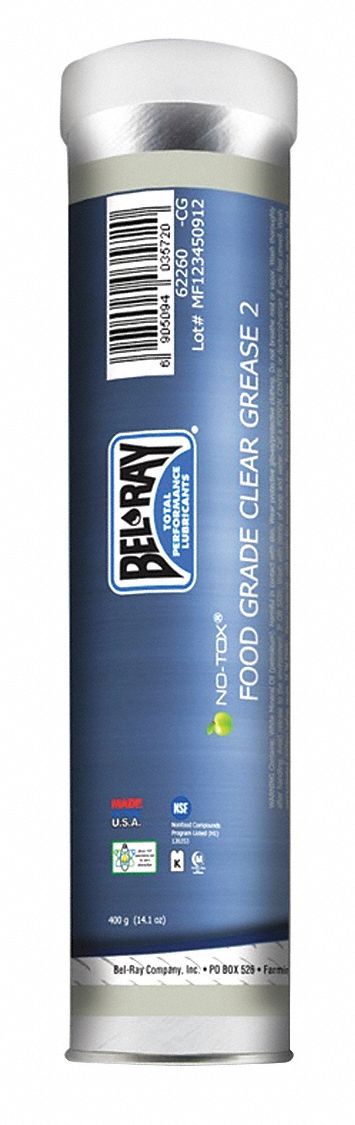 BEL-RAY, 14 oz, Cartridge, Food Lube Bearing Grease - 52CH99|62260-CG ...