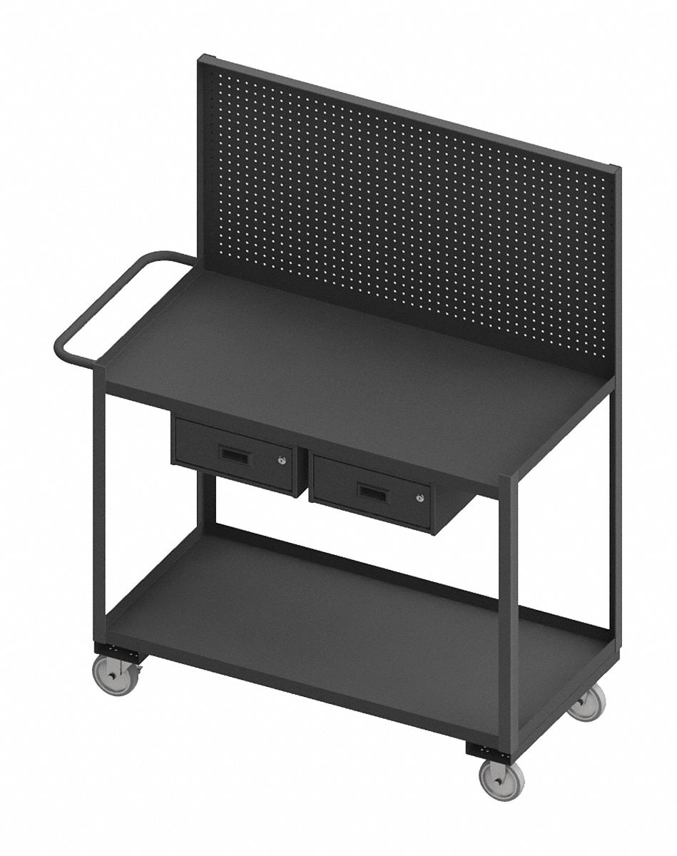 WESTWARD, 1,200 lb Load Capacity, 48 in x 24 in, Steel Mobile ...