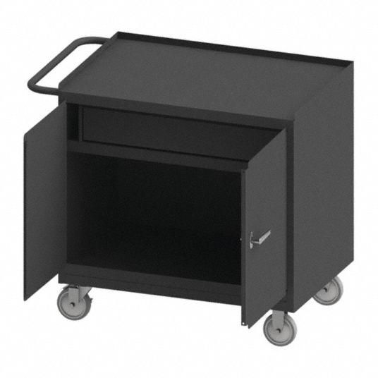 DURHAM MFG, 36 in x 24 in, Steel, Mobile Cabinet Workbench - 52CL77 ...