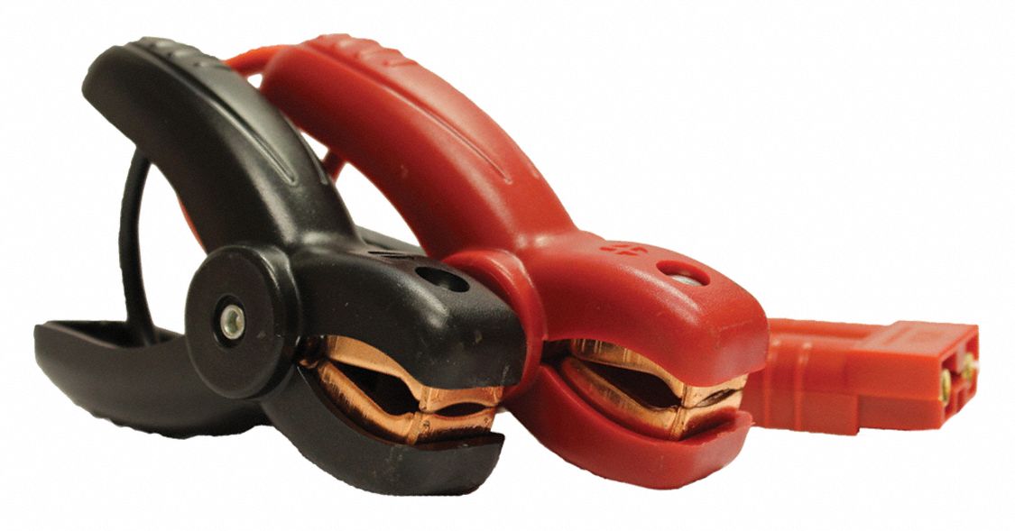 RESCUE Clamp Set: Mechanic, Plug-In, 400 A Max Current, 12V, Copper, 8 ...