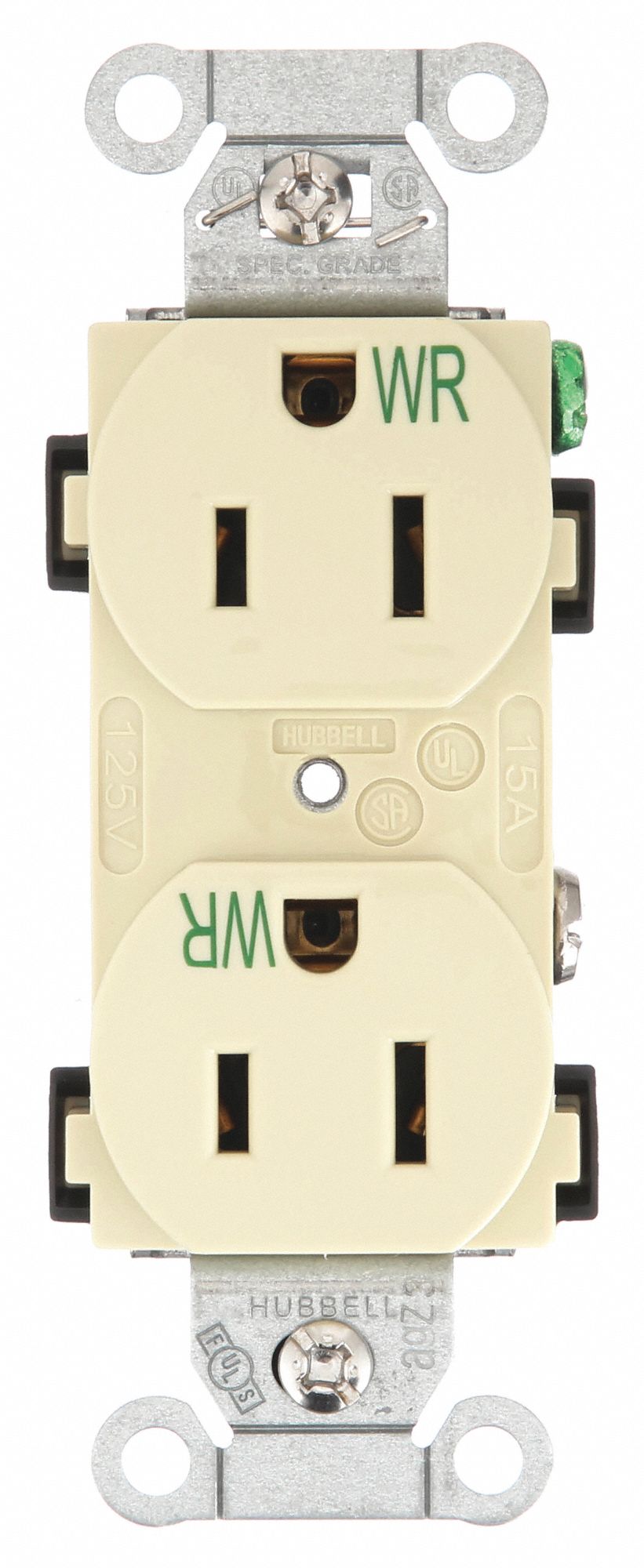 BRYANT, Duplex, Ivory, Receptacle - 52HD63|CBRS15IWR - Grainger