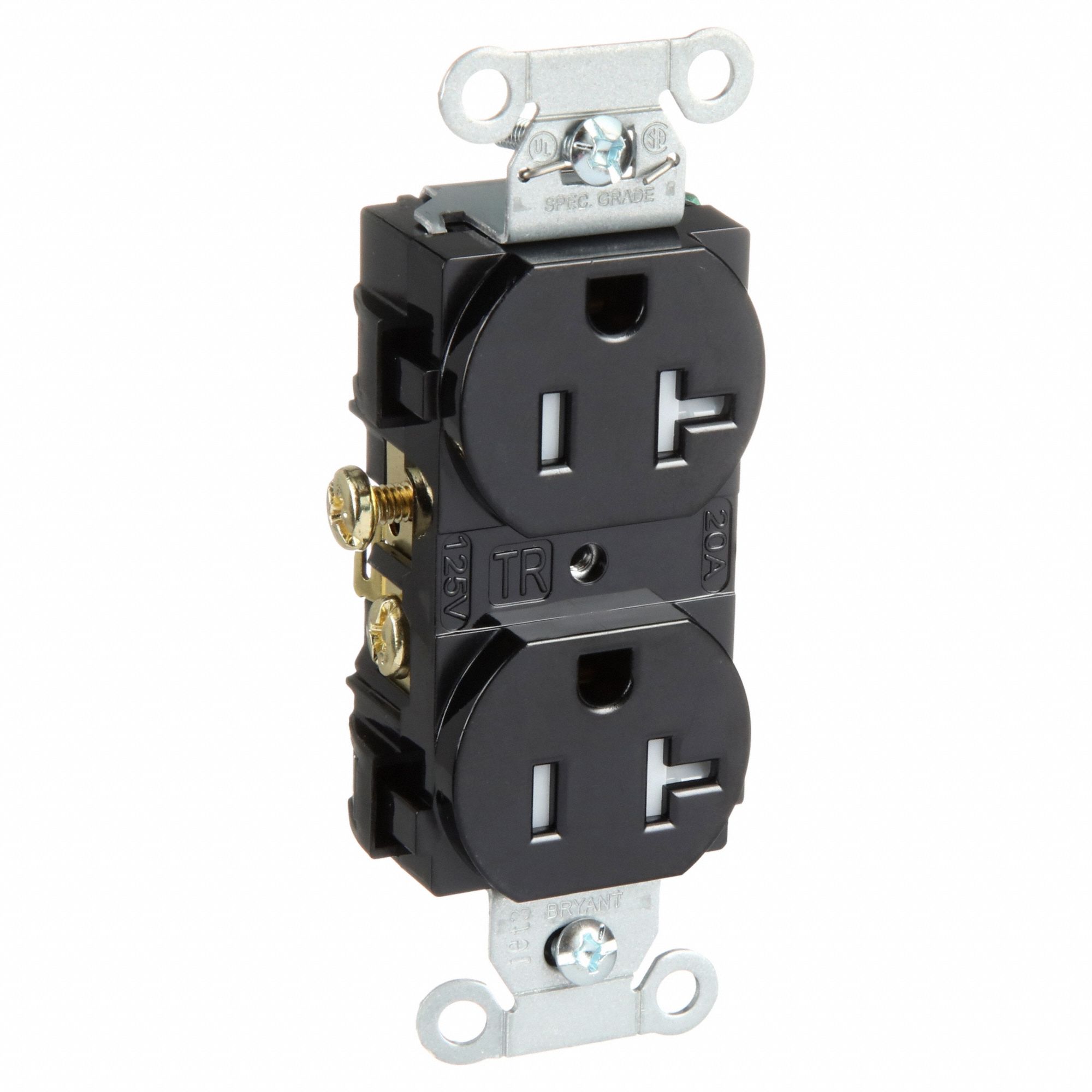 BRYANT, Duplex, Black, Receptacle - 52HD89|CRS20BLKTR - Grainger