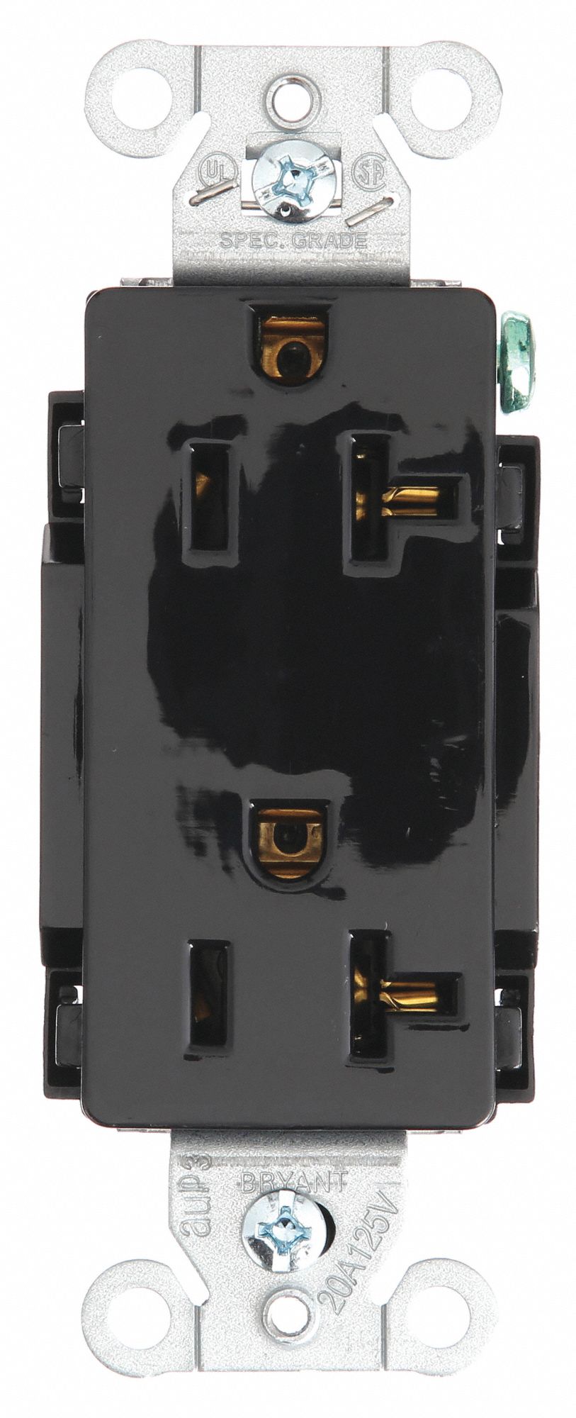 BRYANT, Decorator Duplex, Black, Receptacle - 52HE07|DRS20BLK - Grainger