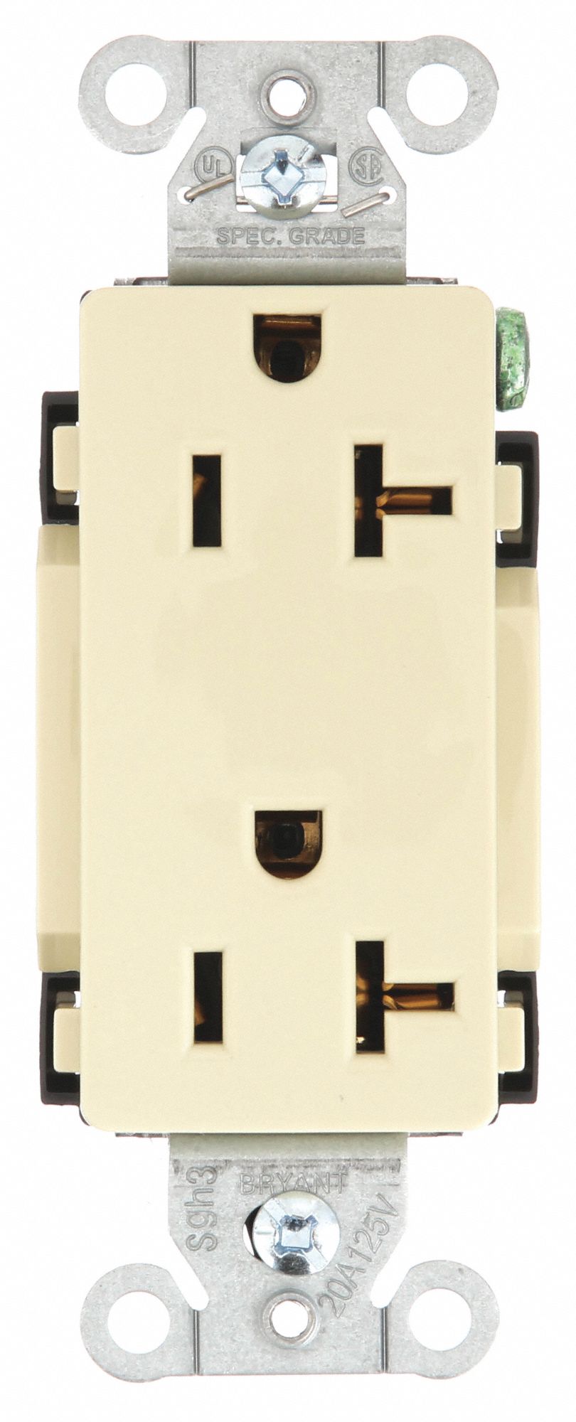 BRYANT, Decorator Duplex, Ivory, Receptacle - 52HE11|DRS20I - Grainger